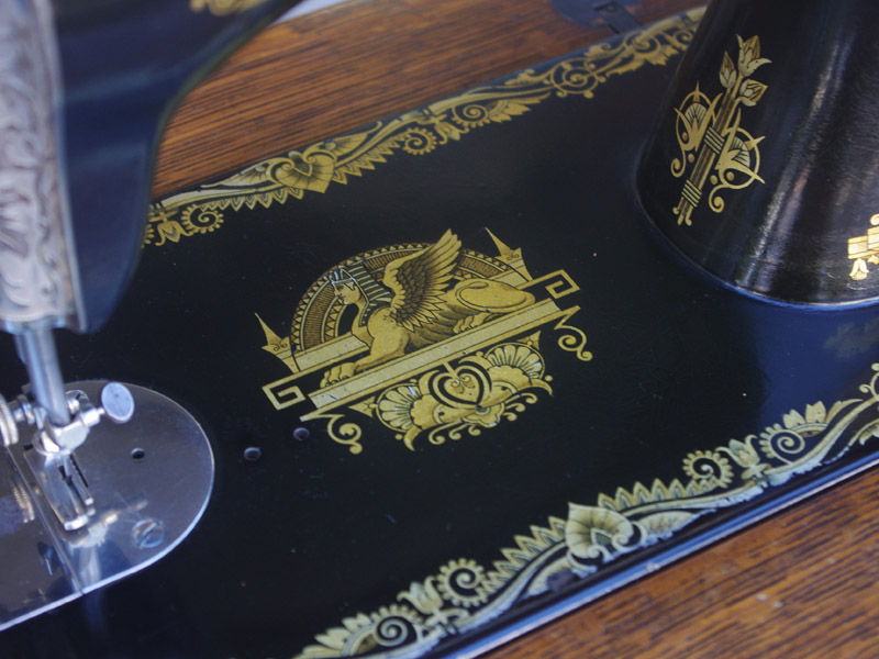 No.754 SINGER 15K シンガー製 オーク仕様 2段引き出しの足踏みミシン：アンティークミシン修理士の工房 足踏みミシン・手回し ...