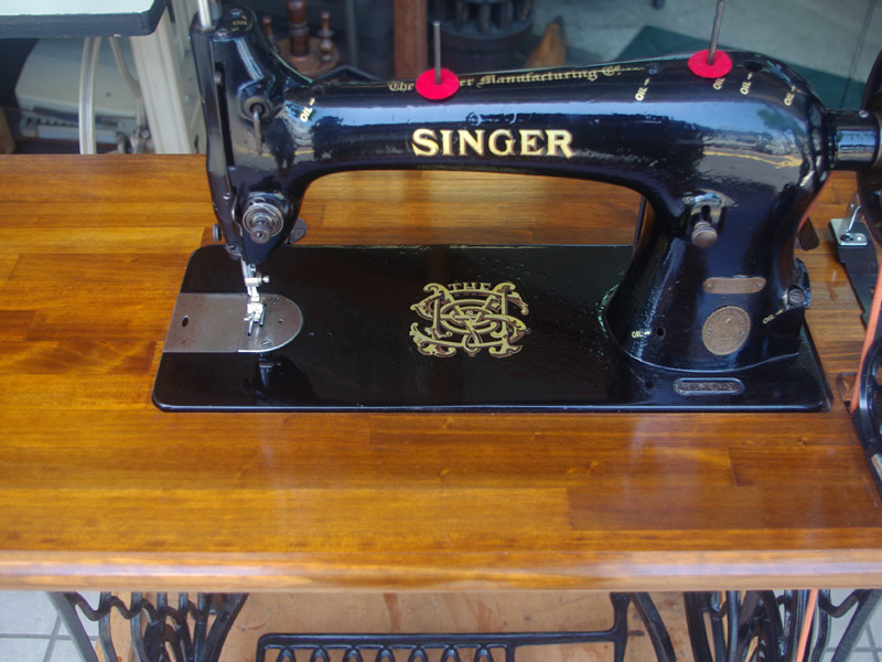 No.755 SINGER 31K20 シンガー製 工業用本縫い足踏みミシン：アンティークミシン修理士の工房 足踏みミシン・手回しミシンのミシン一番店